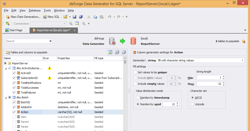 dbForge Data Generator for SQL Server発売