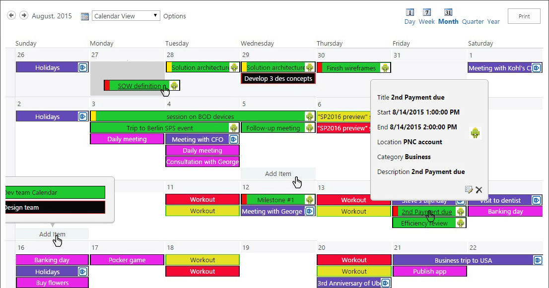Master Calendarがリリースされました