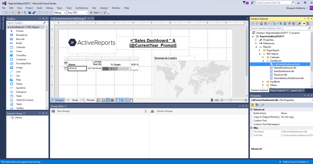 ActiveReports 11 Build 11.0.9385.0