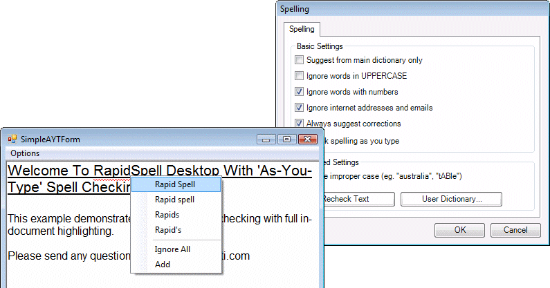 RapidSpell Desktop .NET supports VS2010
