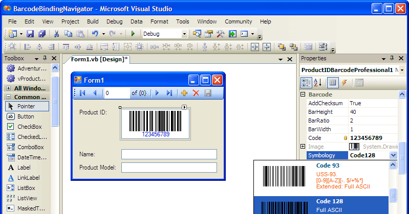 .NET barcode component adds symbologies