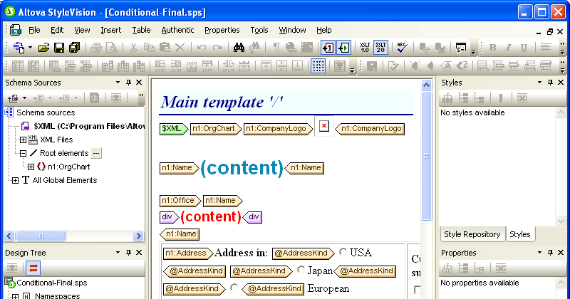 Altova StyleVision adds dynamic charting