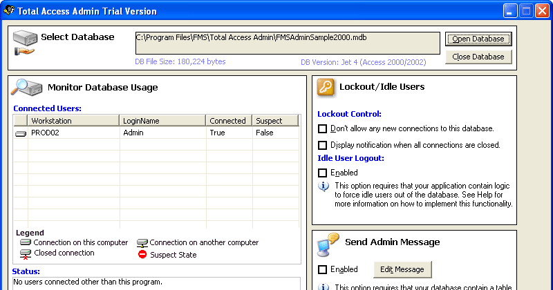 Real-time monitoring for Access 2010