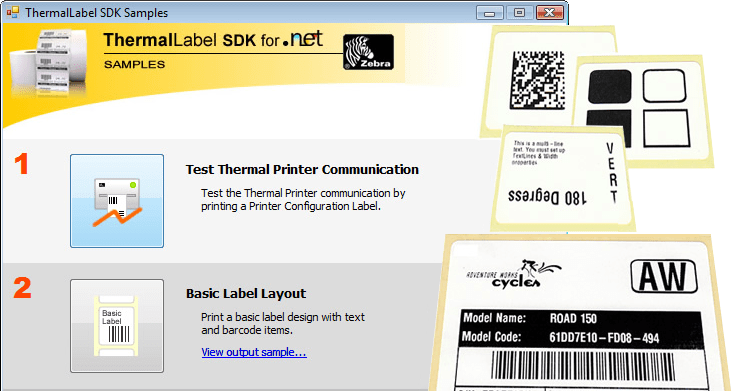 Create one label and print to either ZPL or EPL