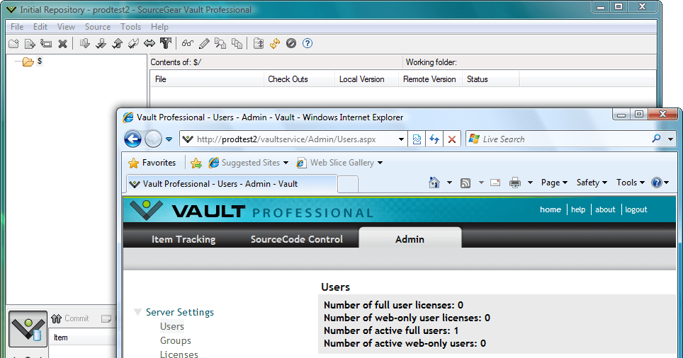 SourceGear Vault improves Source Control Reports