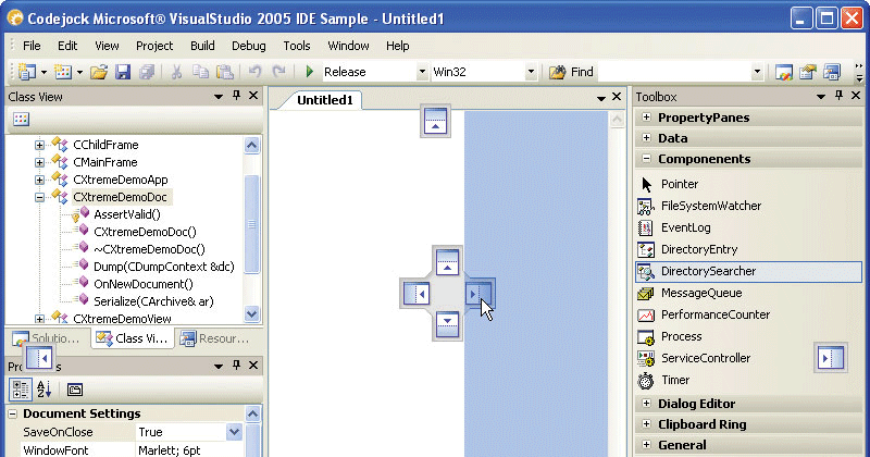 Codejock Xtreme Docking Pane patched