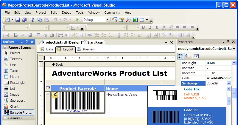 Barcode Pro for Reporting Services updated