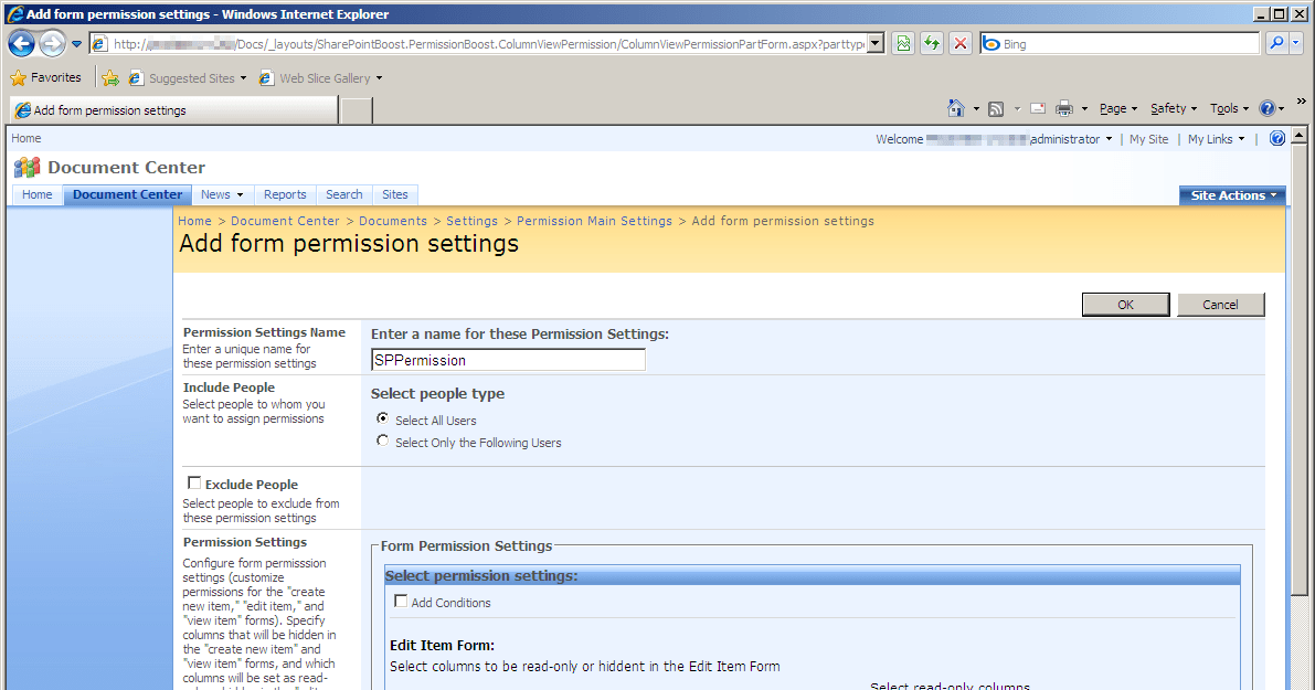 SharePointBoost Column/View Permission updated