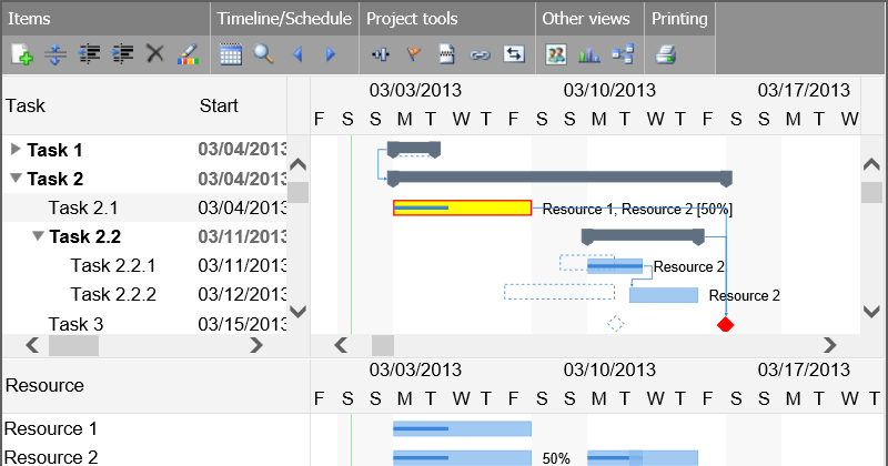 DlhSoft Gantt Chart for HTML5 updated