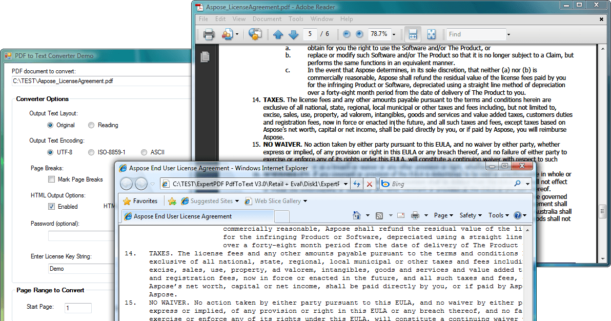 Easily extract text from PDF files