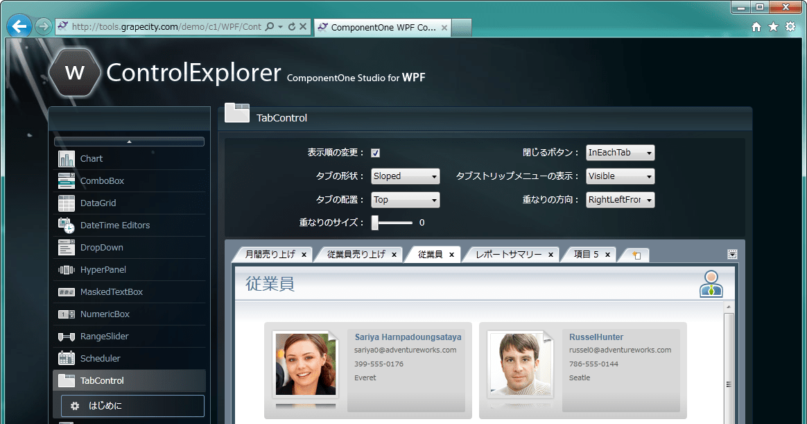 ComponentOne Studio for WPF（日本語版）を新発売