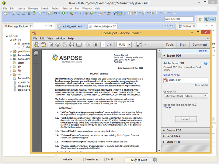 Aspose Pdf For Android Via Java