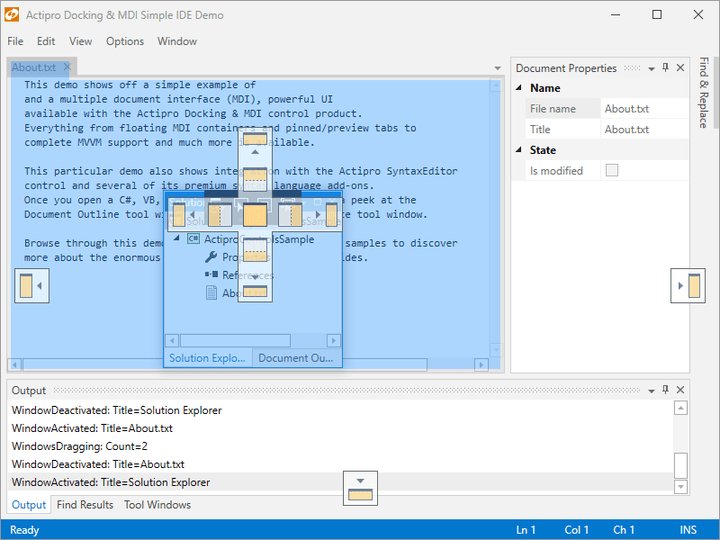 Actipro Docking And Mdi For Wpf (英語版)